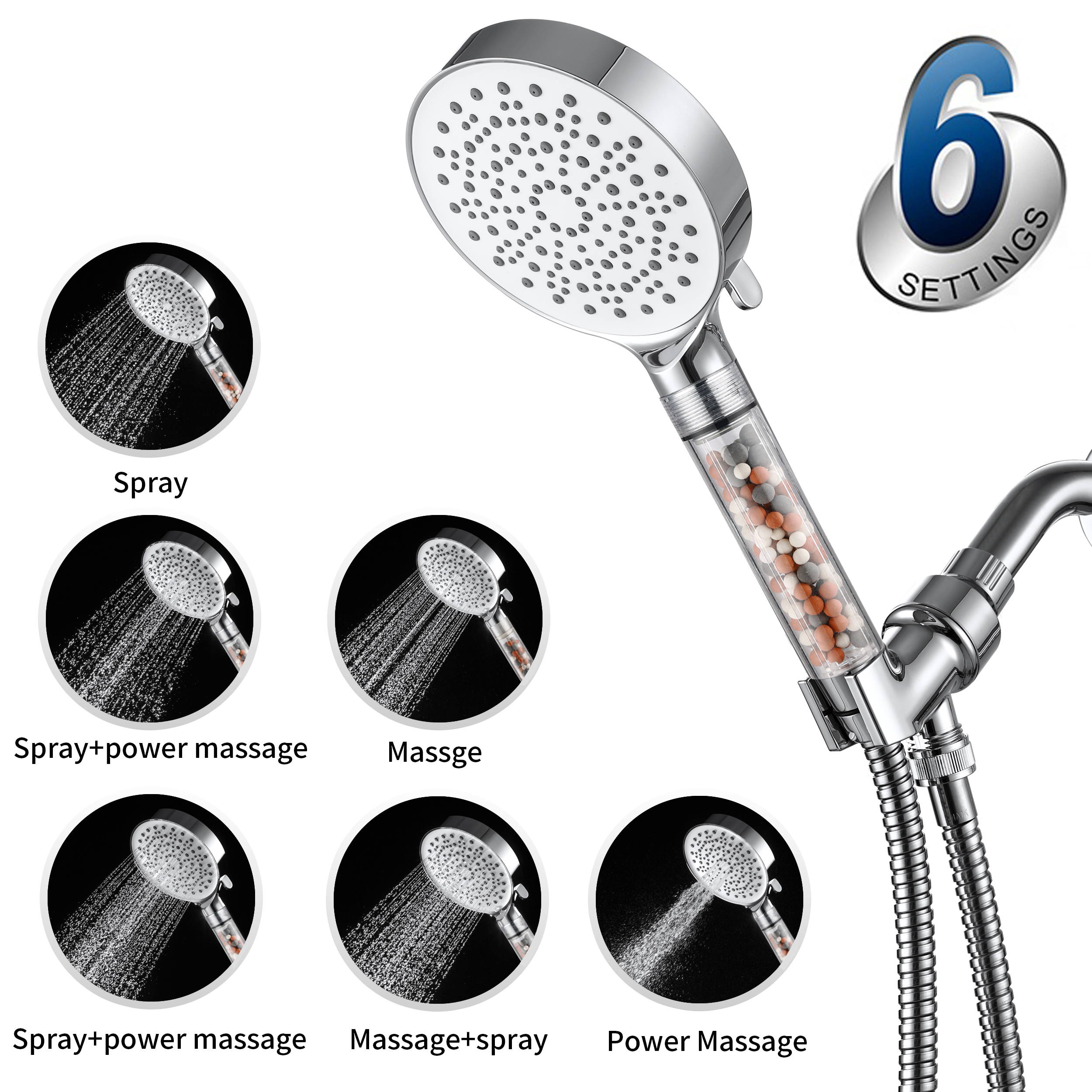 wemart S6216 White Amazon Walmart Hot Sale Hand Filter Shower - 欣宇卫浴官网